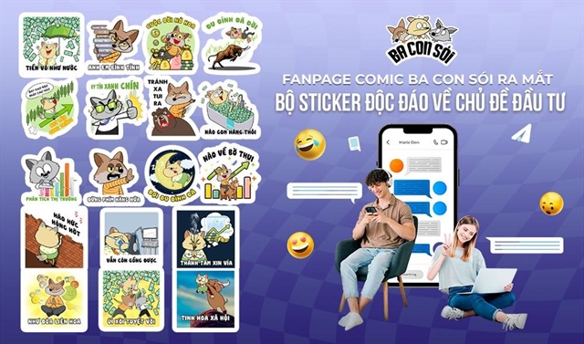 Fanpage Comic Ba con sói ra mắt bộ Sticker độc đáo về chủ đề đầu tư ...