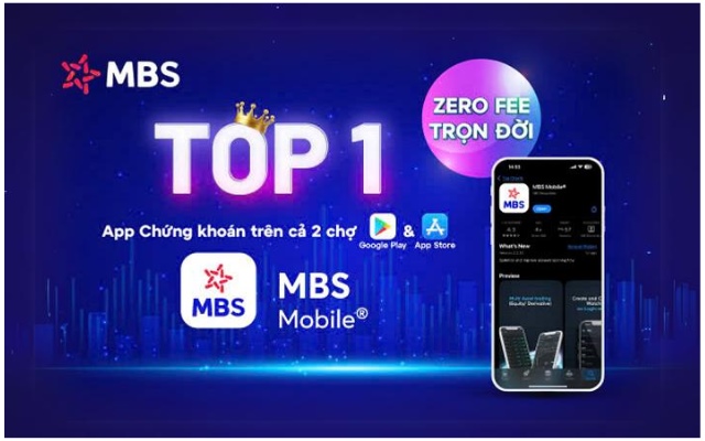 MBS Mobile App vươn lên vị trí TOP 1 Ứng dụng chứng khoán - “Quả ngọt ...