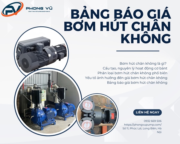 Bảng báo giá bơm hút chân không mới nhất tại Phong Vũ Pump | Vietstock